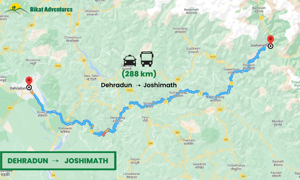 How to Reach Joshimath? | Bikat Adventures